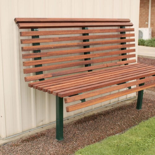Titan Timber Inground Bench with Back Rest Outdoor Seating