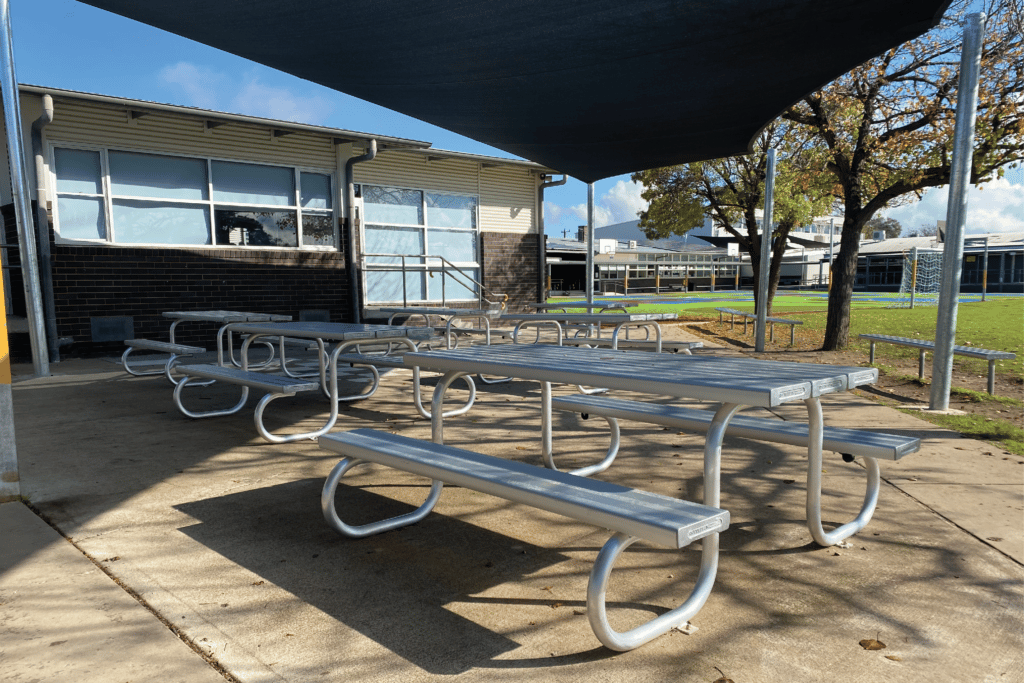Commercial Aluminium Outdoor Seating for Schools and Parks